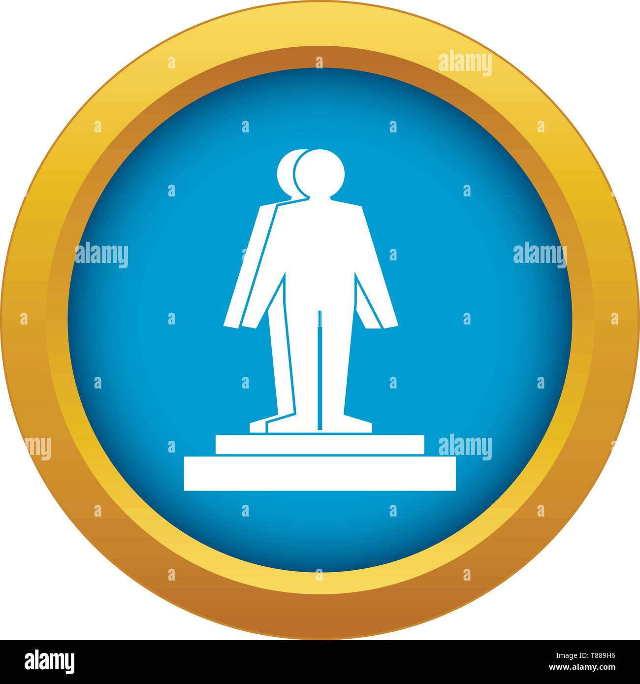 3d model of a man icon blue vector isolated Stock Vector Image & Art ...