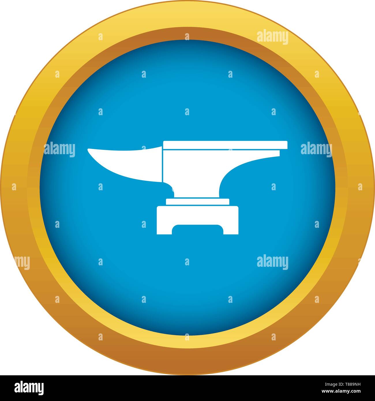 Heavy black metal anvil icon blue vector isolated Stock Vector Image ...
