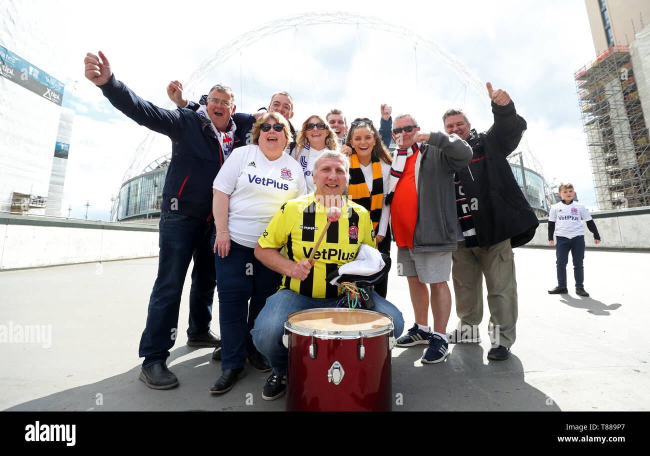 AFC Fylde fans ahead of the Vanarama National League Play-off Final at ...