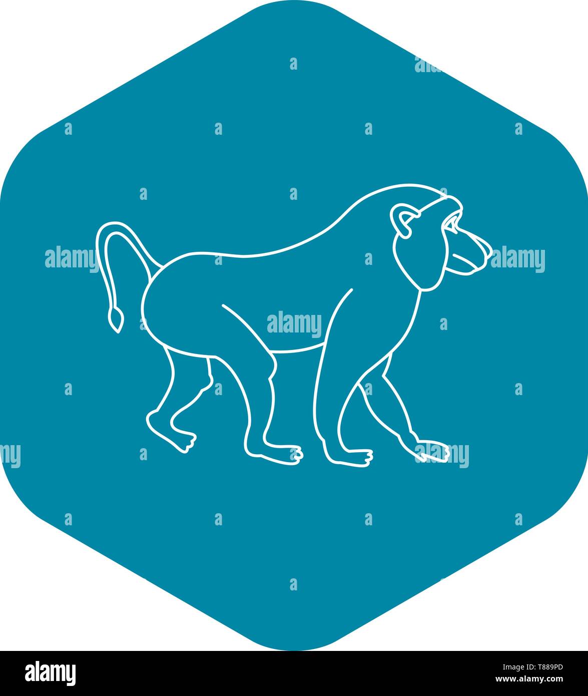 Macaque icon, outline style Stock Vector Image & Art - Alamy