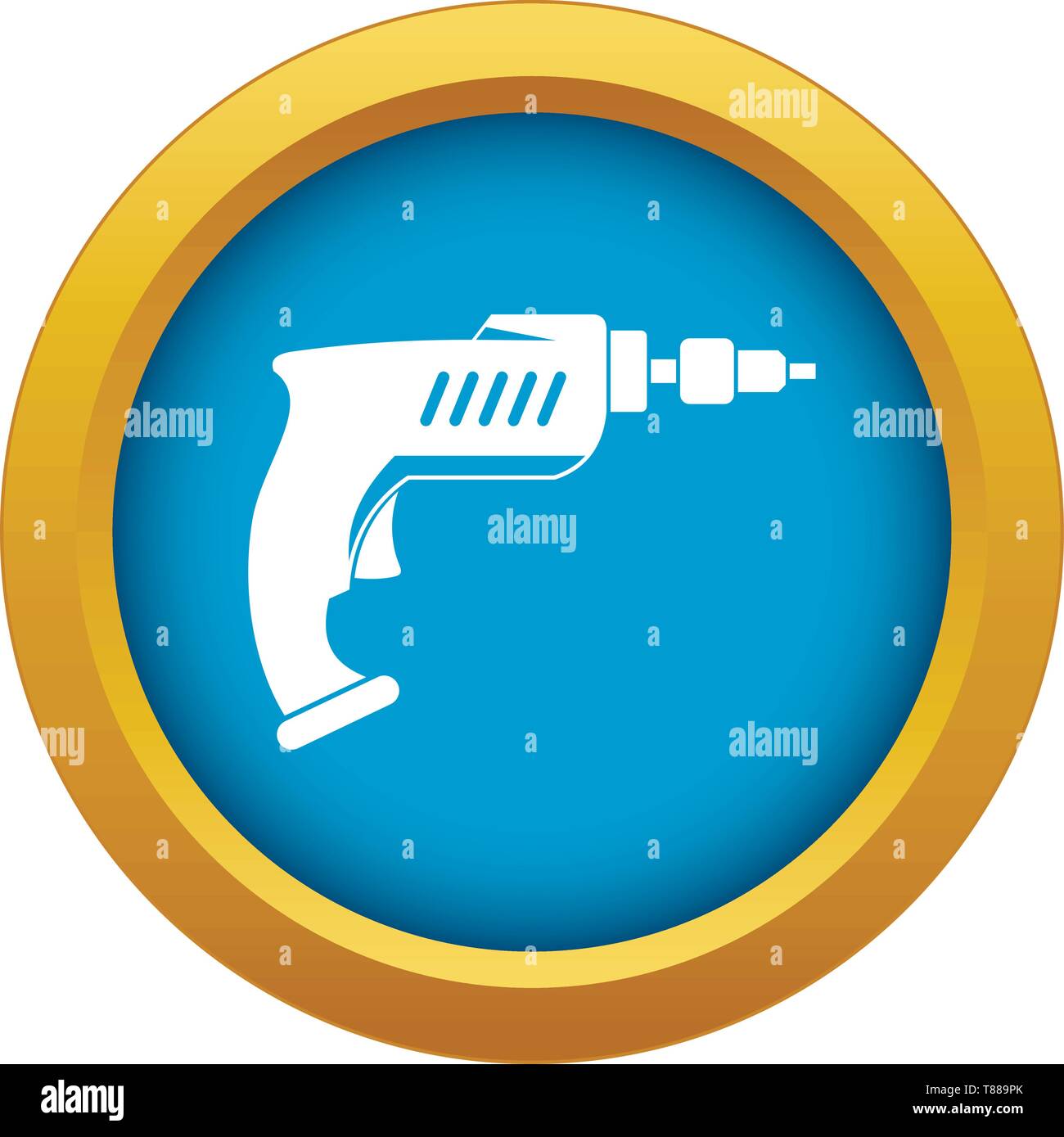 Drill icon blue vector isolated Stock Vector Image & Art - Alamy