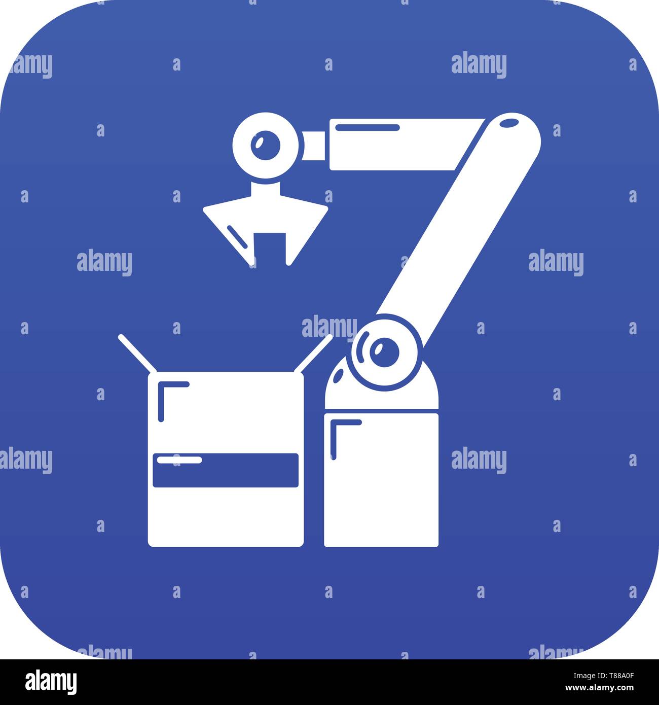 Robot factory icon blue vector Stock Vector Image & Art - Alamy