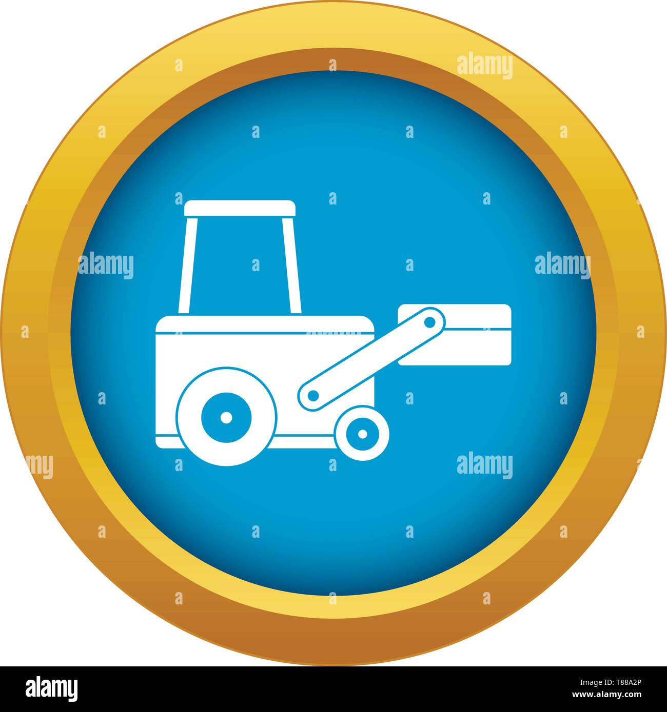 Truck to lift cargo icon blue vector isolated Stock Vector Image & Art ...