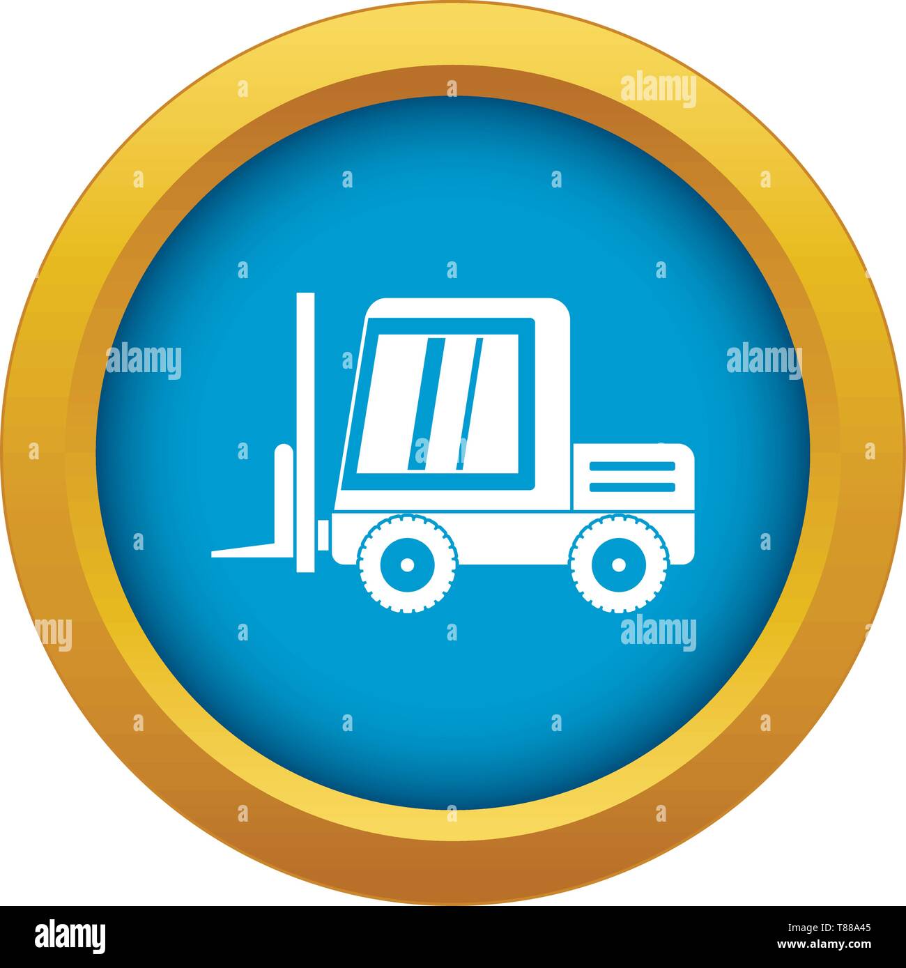 Stacker loader icon blue vector isolated Stock Vector Image & Art - Alamy