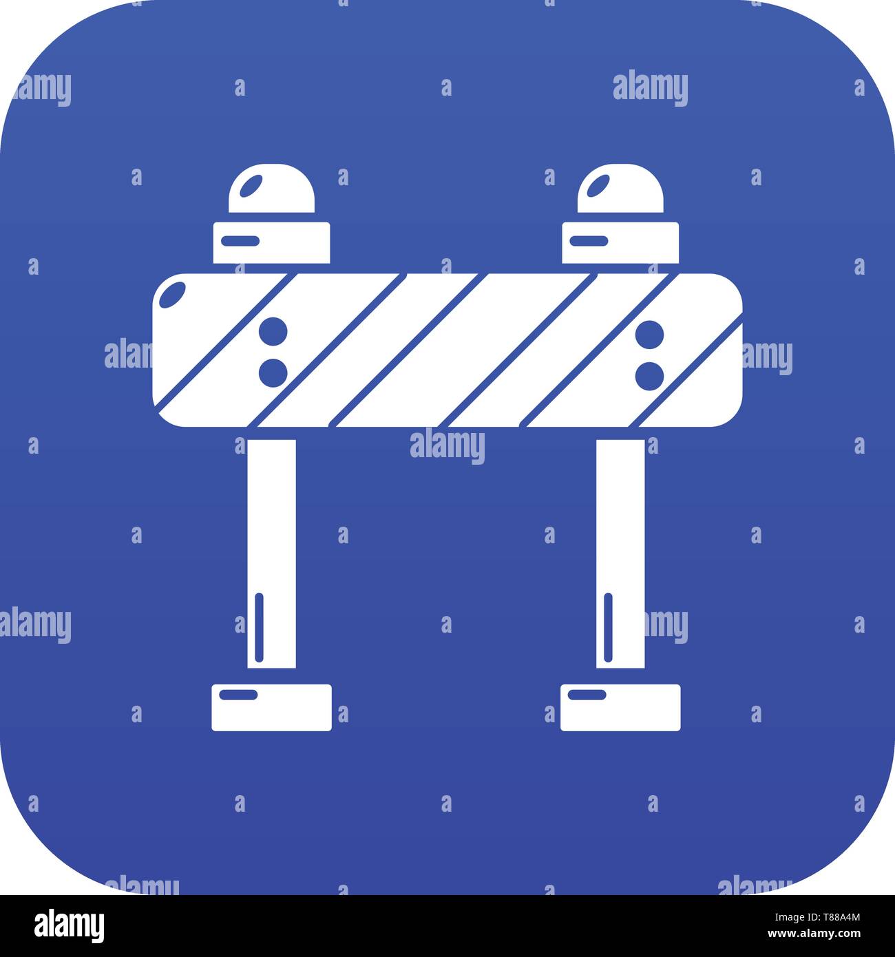 Road block icon blue vector Stock Vector Image & Art - Alamy