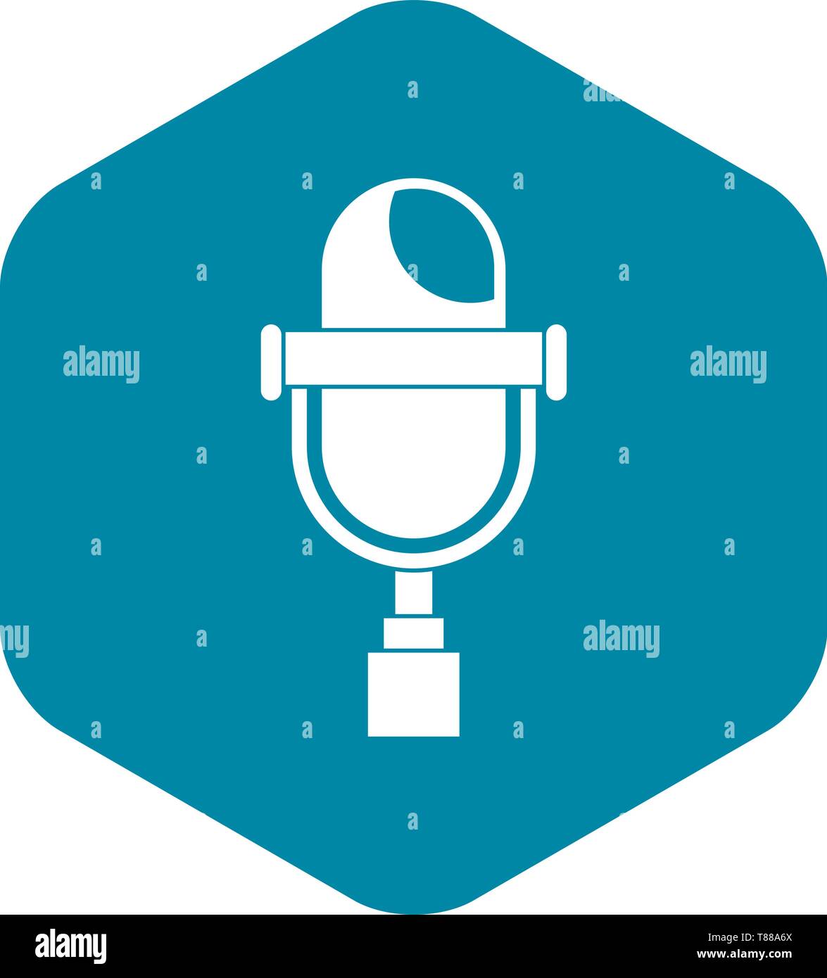 Retro microphone icon, simple style Stock Vector Image & Art - Alamy