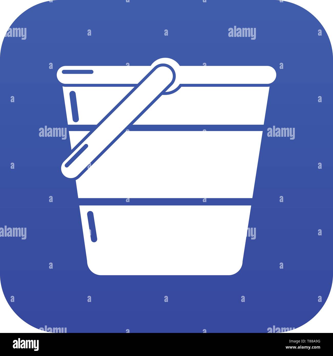 Bucket icon blue vector Stock Vector Image & Art - Alamy