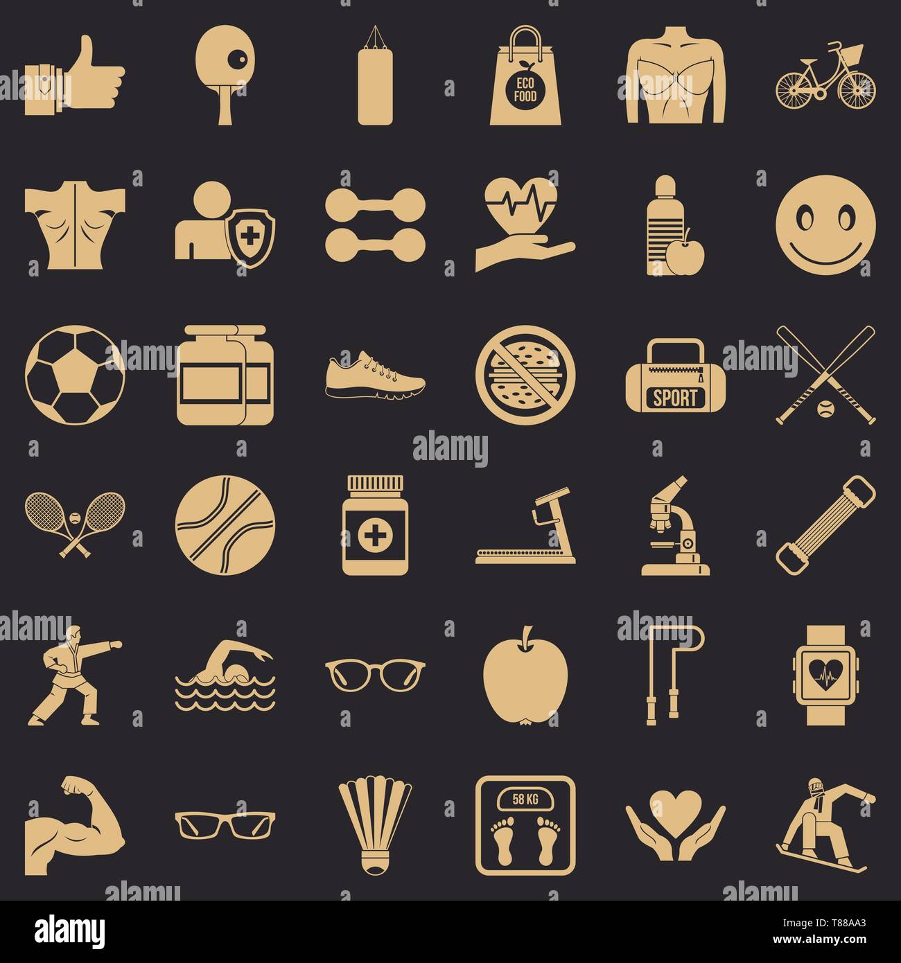 Exercise icons set, simple style Stock Vector Image & Art - Alamy Exercise icons set, simple style Stock Vector Image & Art - Alamy