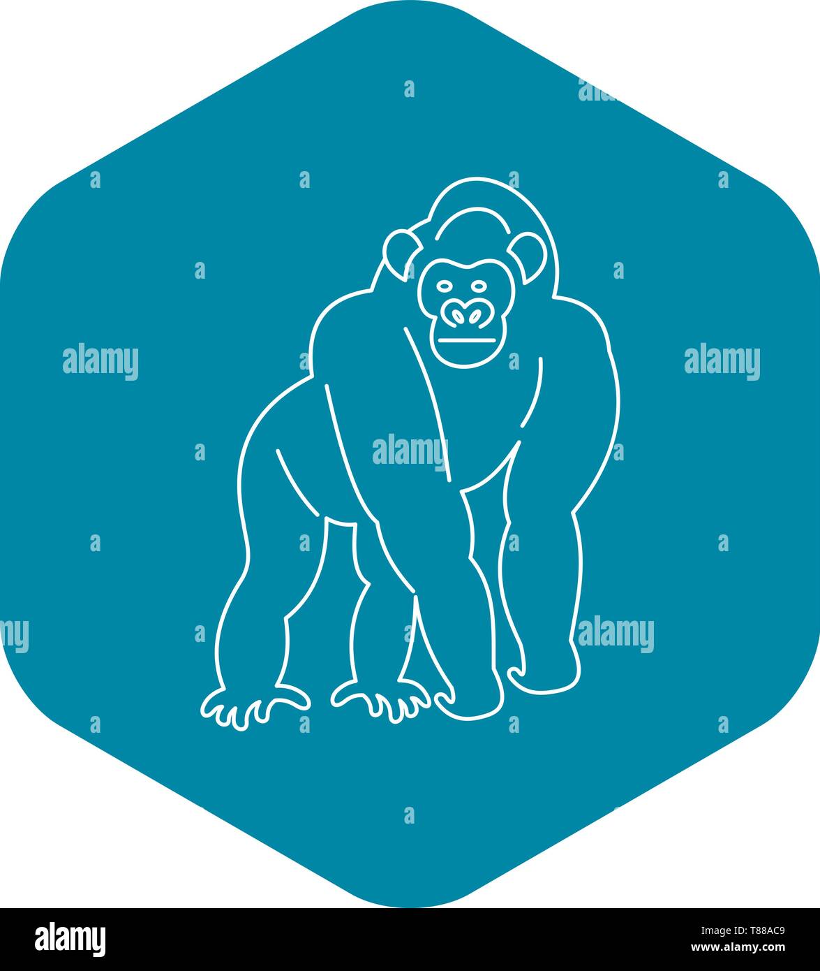 Monkey icon, outline Stock Vector Image & Art - Alamy