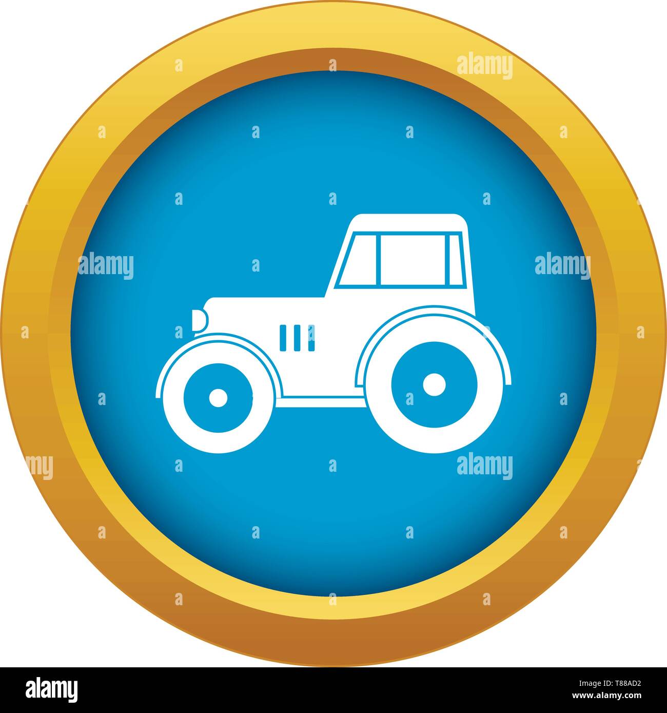 Tractor icon blue vector isolated Stock Vector Image & Art - Alamy