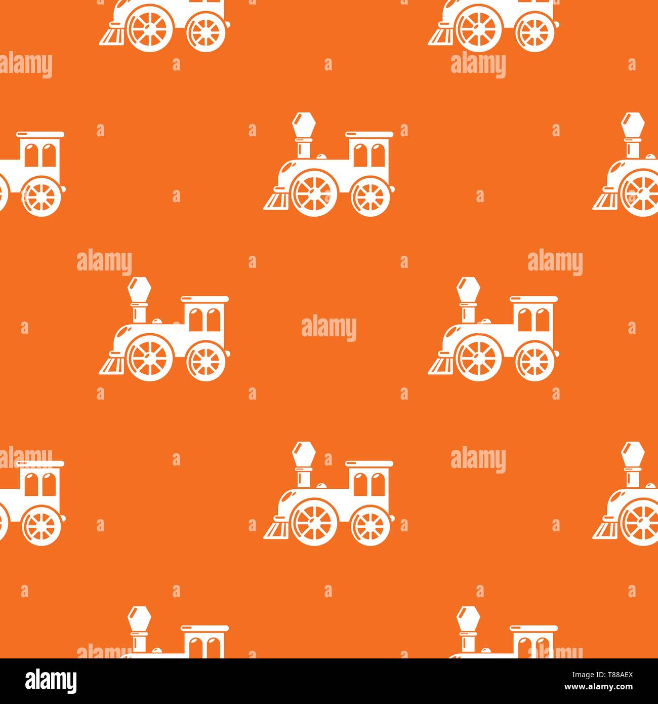 Old train pattern vector orange Stock Vector Image & Art - Alamy