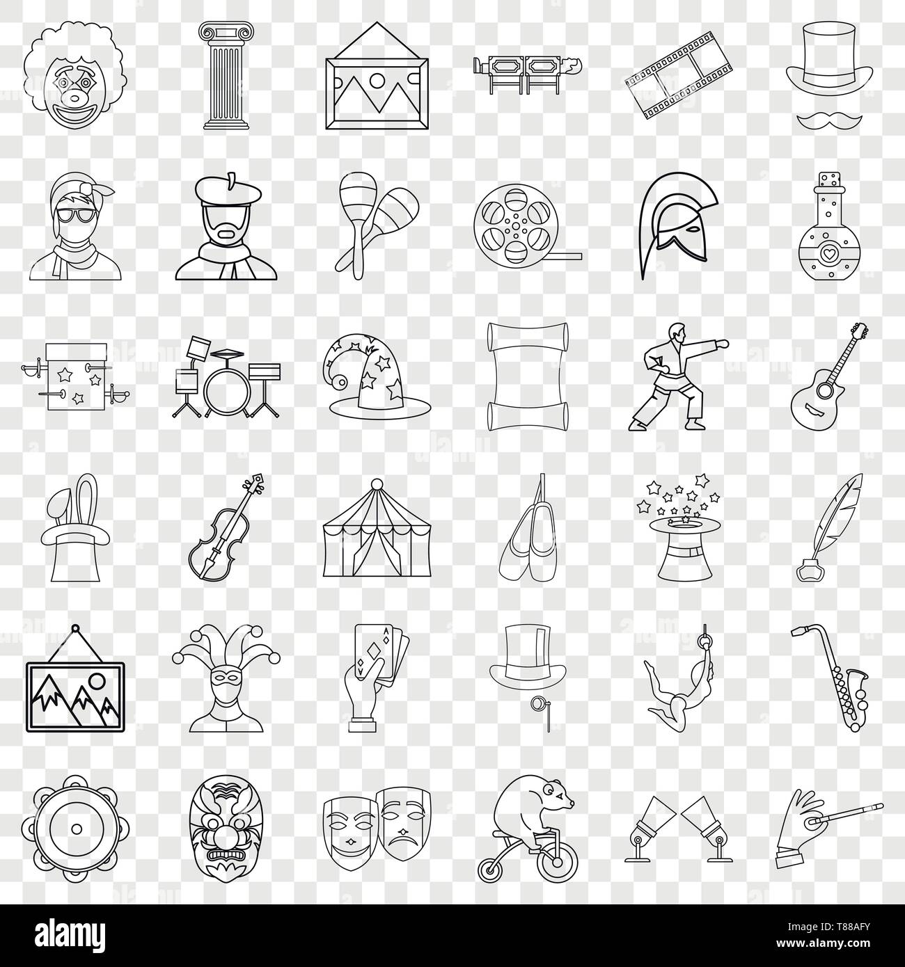 Ballet icons set, outline style Stock Vector Image & Art - Alamy