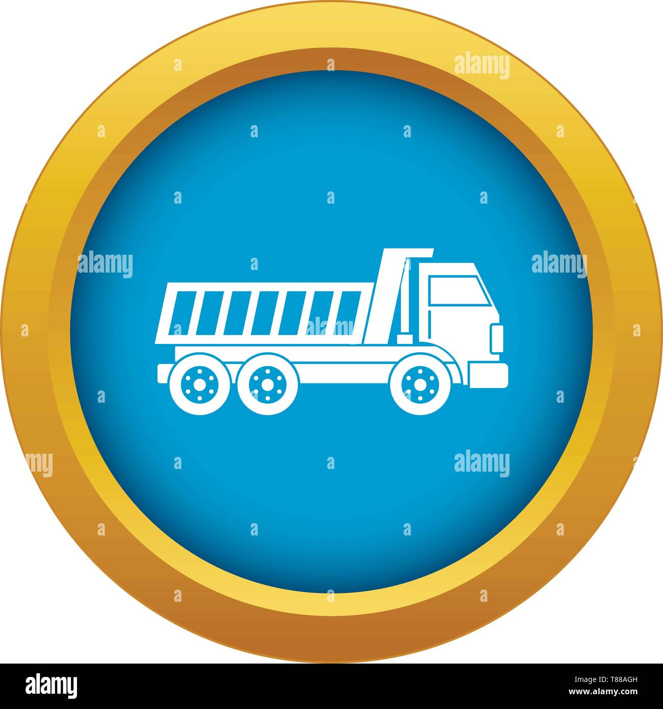 Dumper truck icon blue vector isolated Stock Vector Image & Art - Alamy