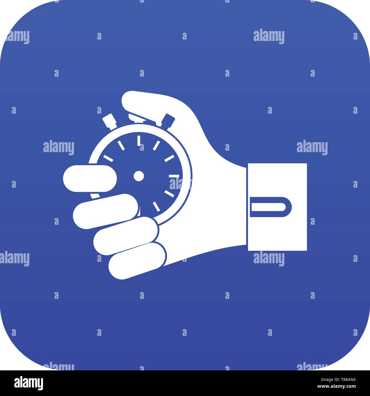 Hand holding stopwatch icon digital blue Stock Vector Image & Art - Alamy