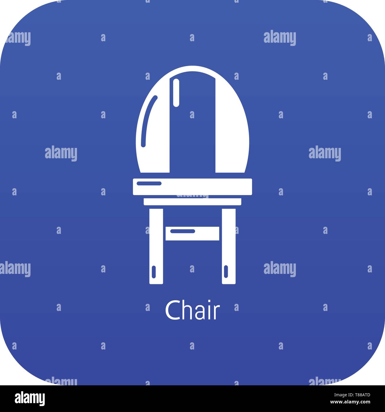 Chair icon blue vector Stock Vector Image & Art - Alamy