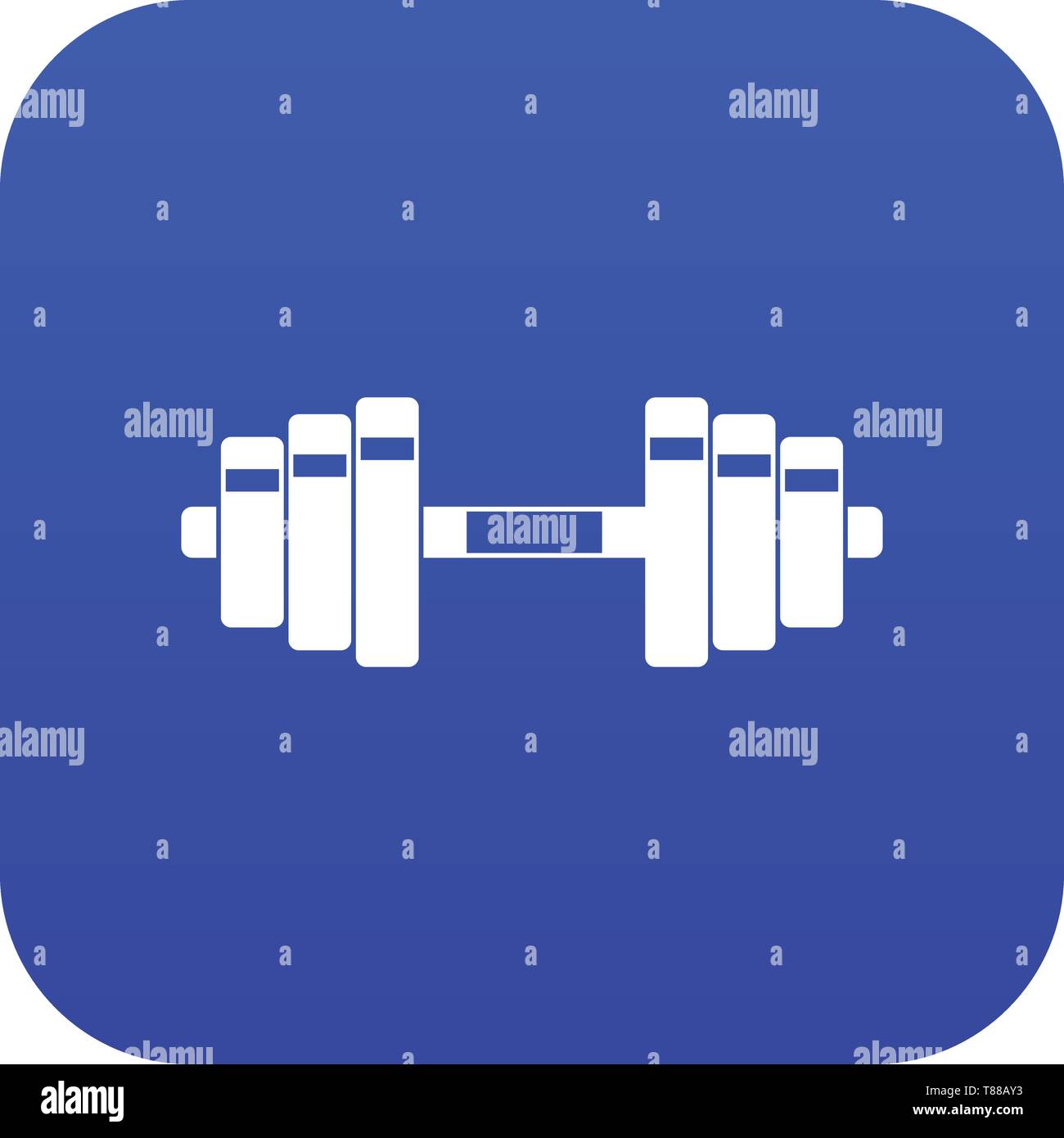 Barbell icon digital blue Stock Vector Image & Art - Alamy