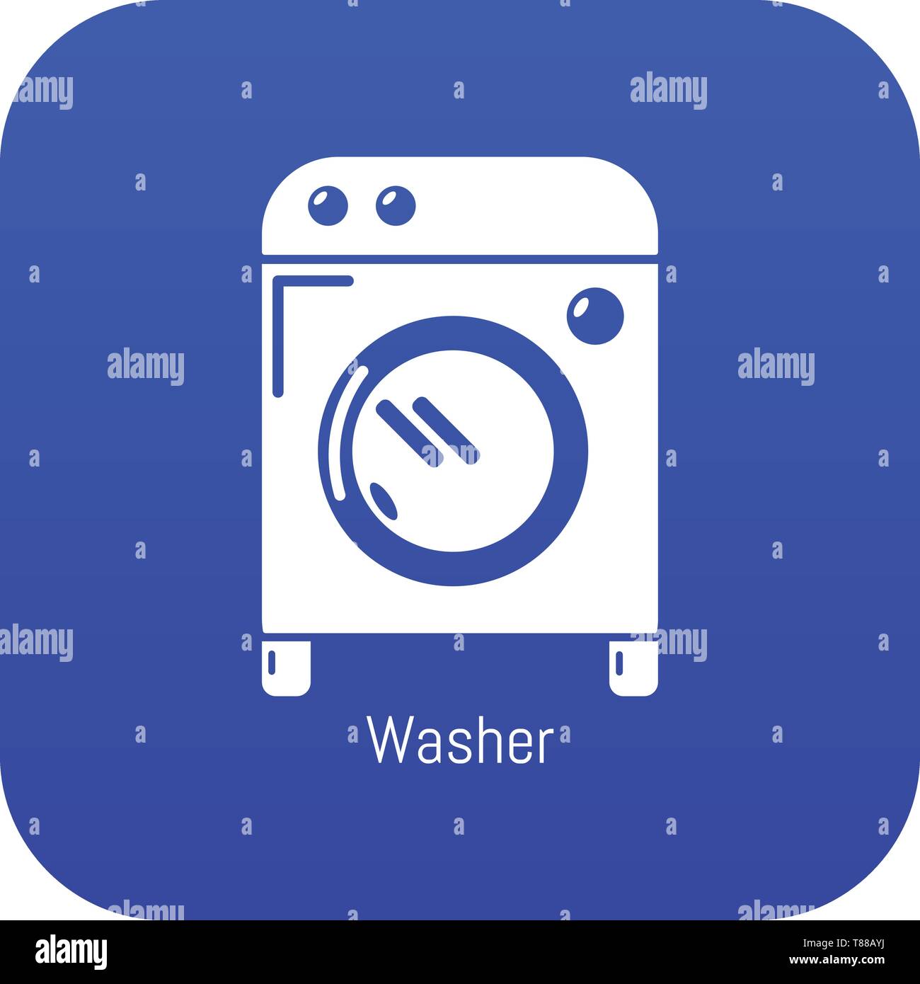 Washer icon blue vector Stock Vector Image & Art - Alamy
