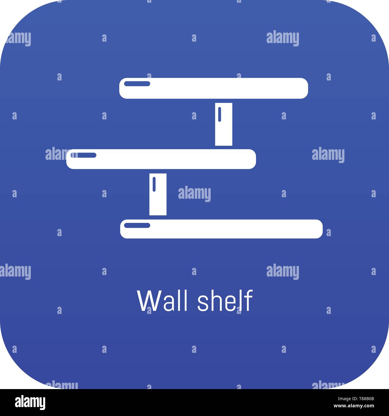Wall shelf icon blue vector Stock Vector Image & Art - Alamy