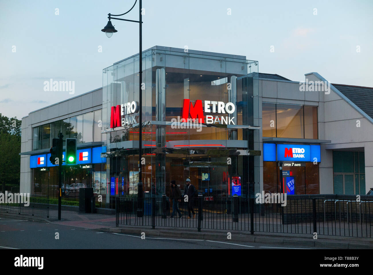 A high street branch of the Metro Bank / Metrobank bank. Two Rivers ...