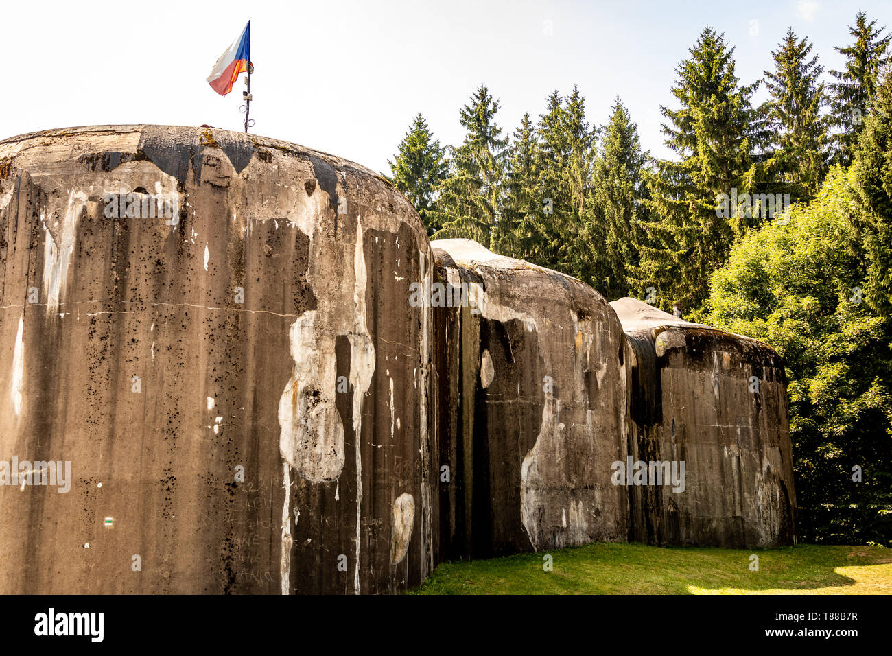 Border fortresses from second second world war in Czech republic Stock ...
