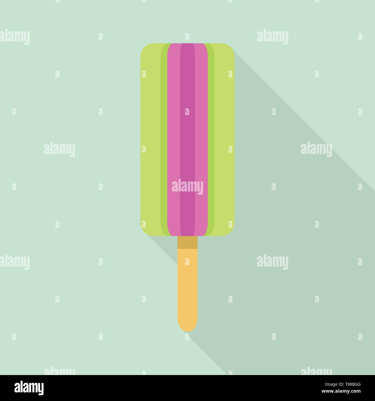 Green violet popsicle icon, flat style Stock Vector Image & Art - Alamy