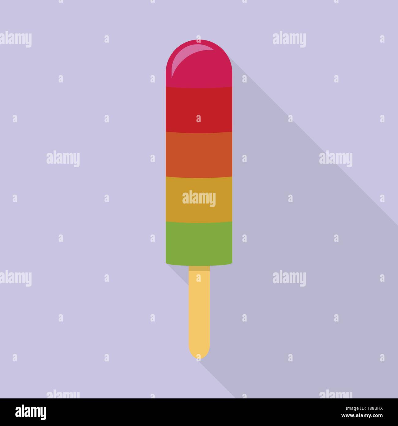 Fruit mix popsicle icon, flat style Stock Vector Image & Art - Alamy