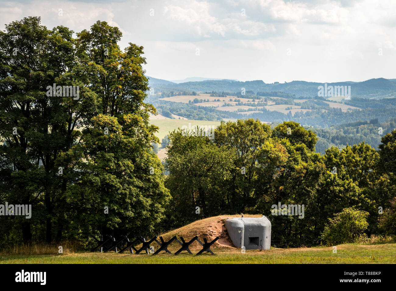 Border fortresses from second second world war in Czech republic Stock ...