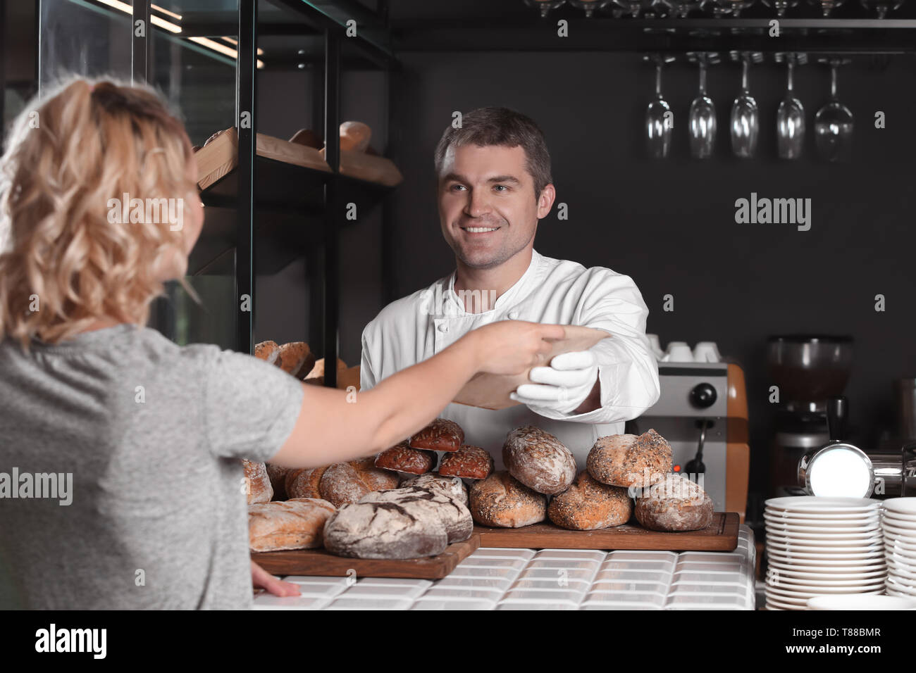 Buying fresh bread hi-res stock photography and images - Alamy