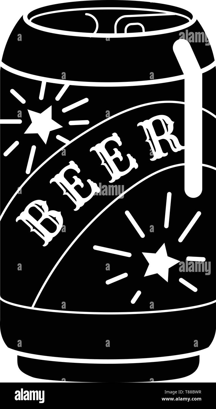Isolated beer can silhouette Black and White Stock Photos & Images - Alamy