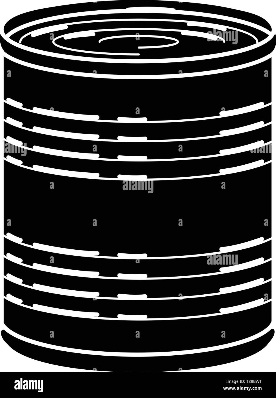 Opened Tin Can Closeup Stock Vector Images - Alamy