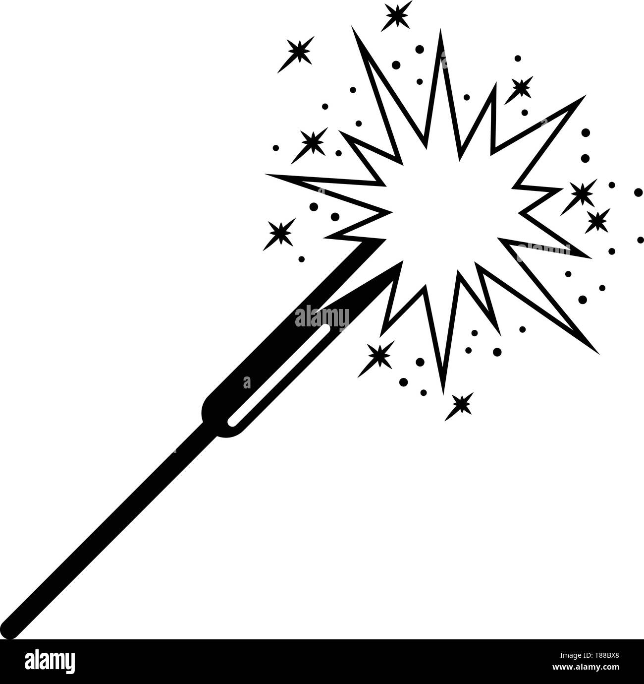 Sparkler icon simple element hi-res stock photography and images - Alamy