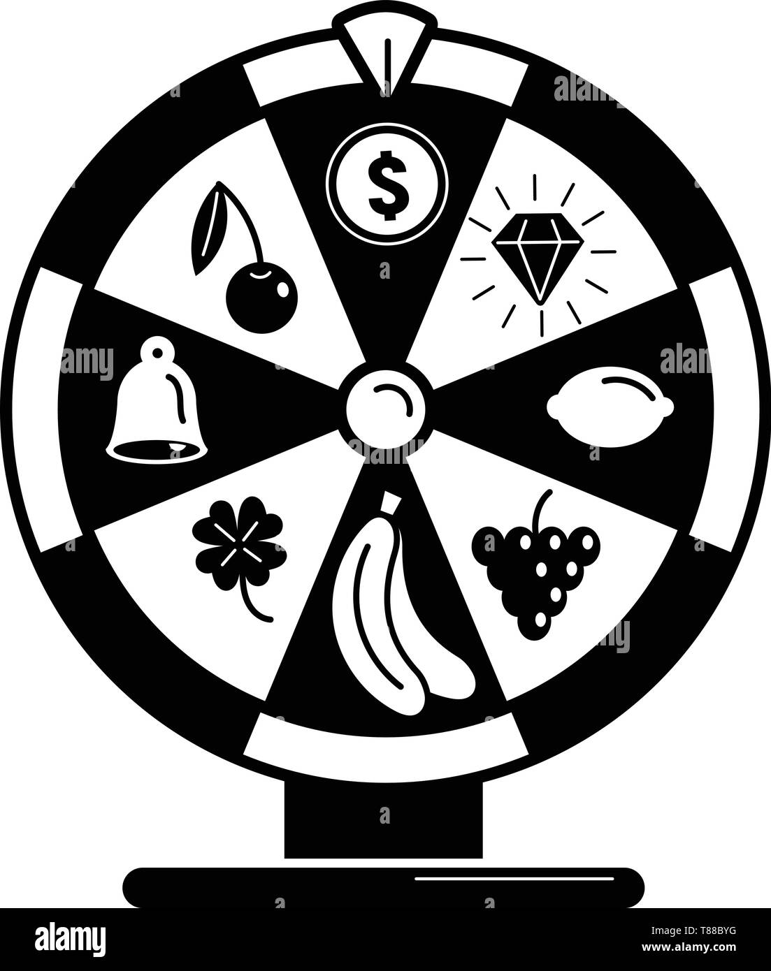 Fruit wheel fortune icon, simple style Stock Vector Image & Art - Alamy