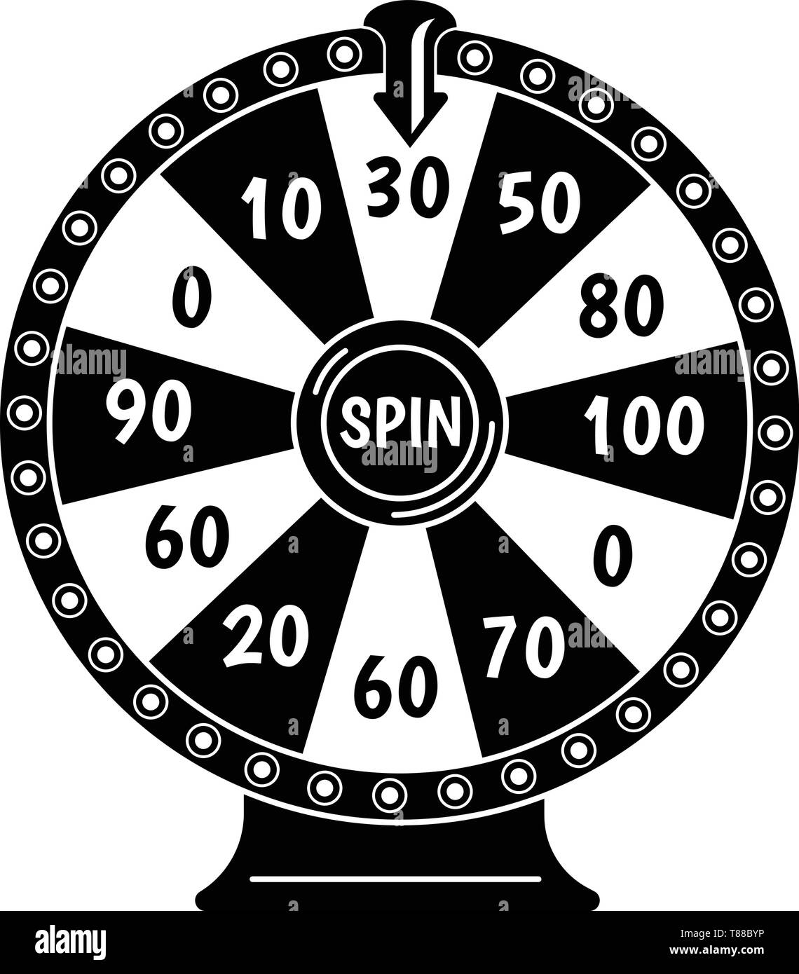 Spin wheel game black Black and White Stock Photos & Images - Alamy
