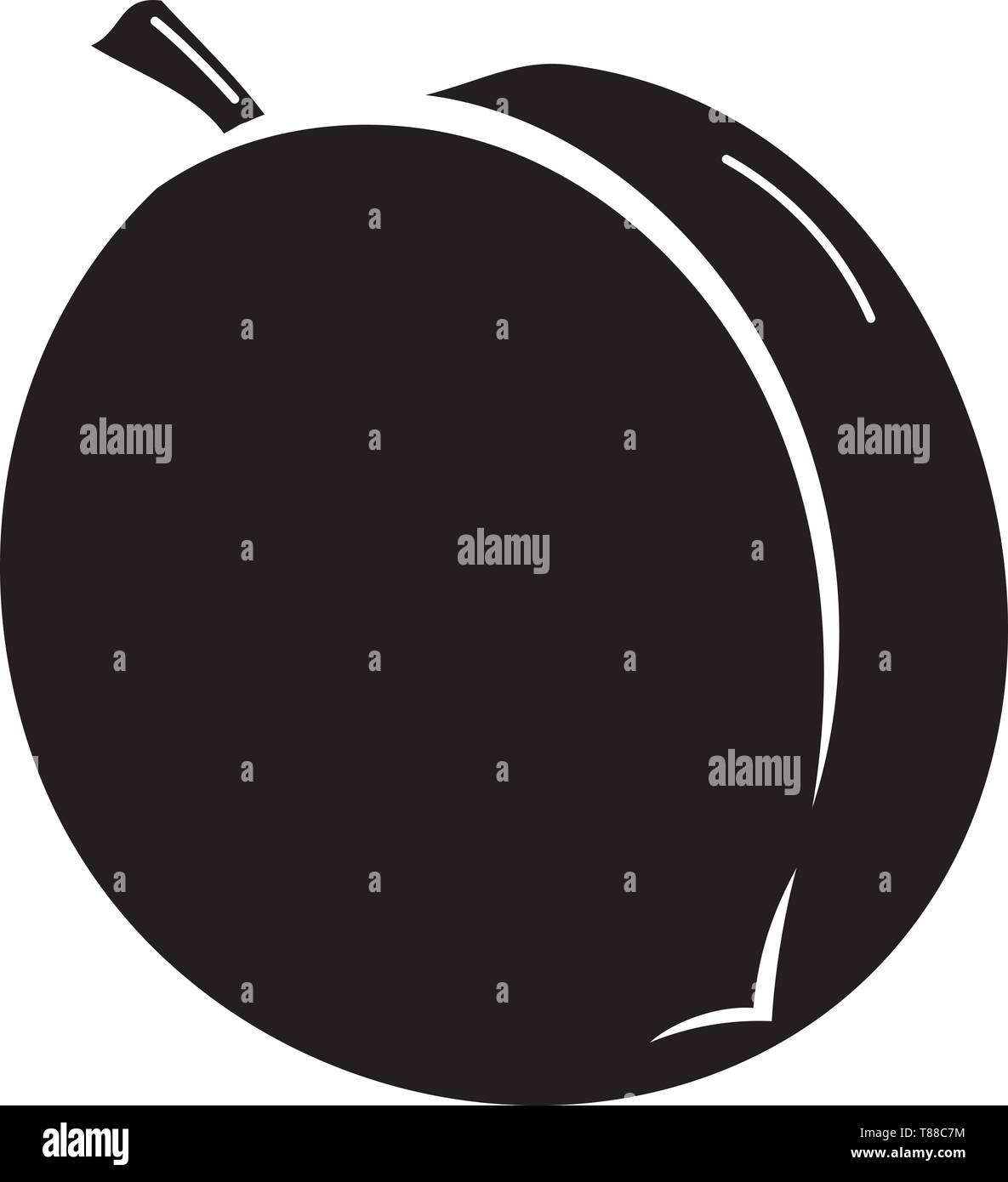 Whole peach icon, simple style Stock Vector Image & Art - Alamy