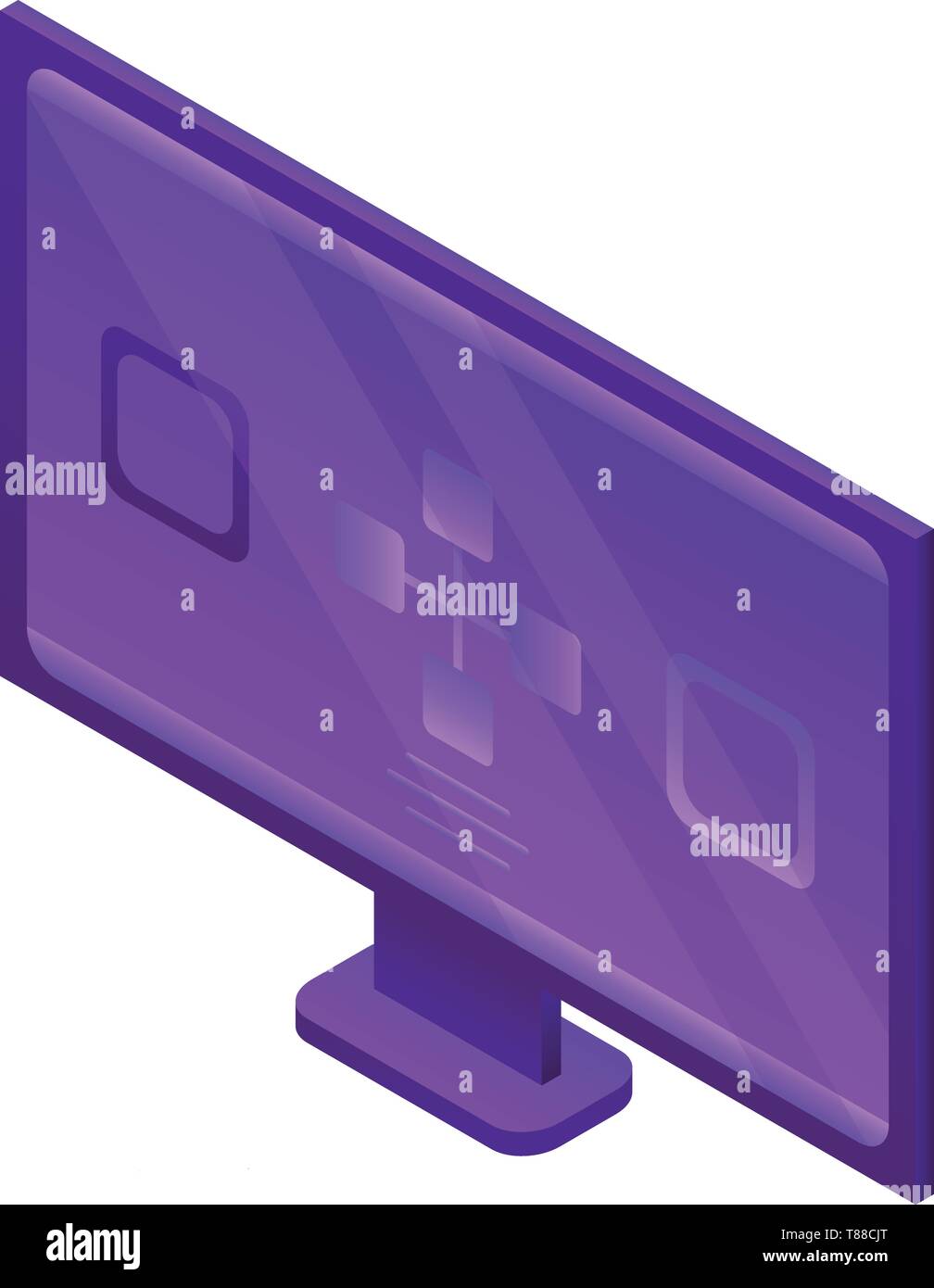 Modern monitor icon, isometric style Stock Vector Image & Art - Alamy