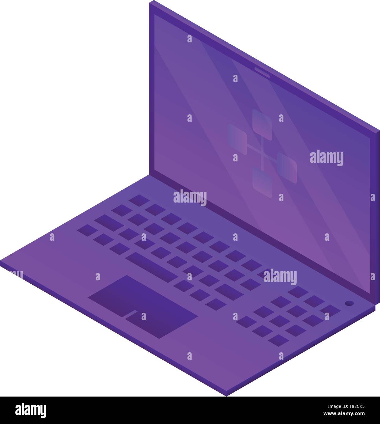 Violet laptop icon, isometric style Stock Vector Image & Art - Alamy