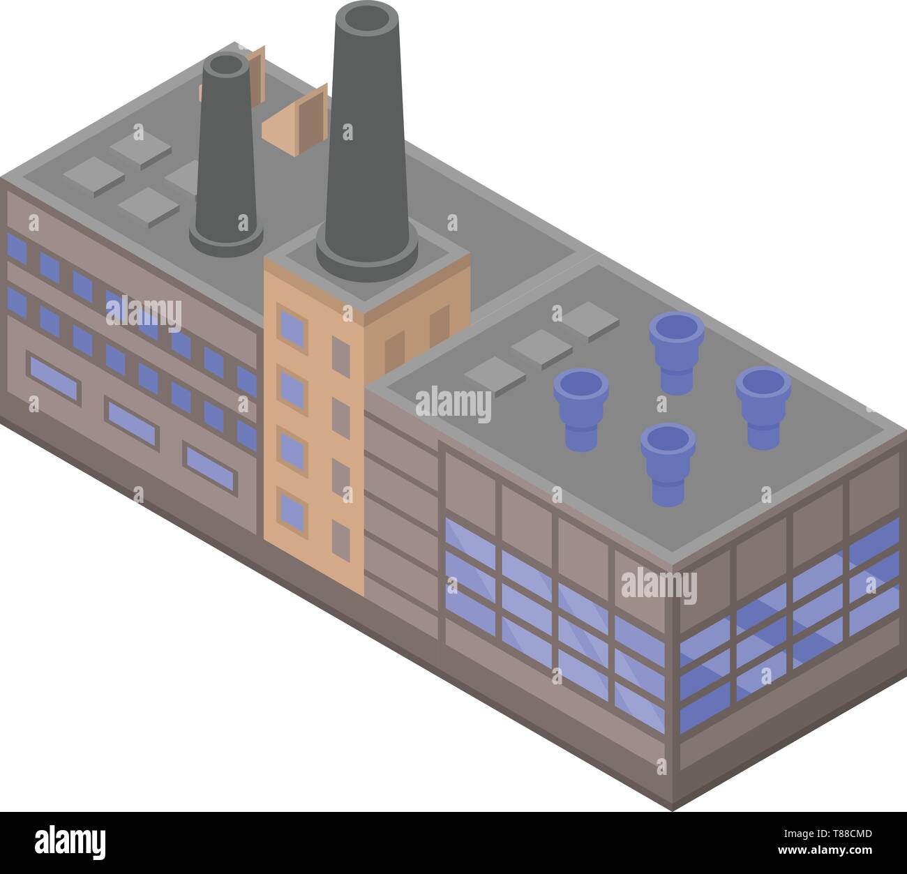 Big factory chimney Stock Vector Images - Alamy