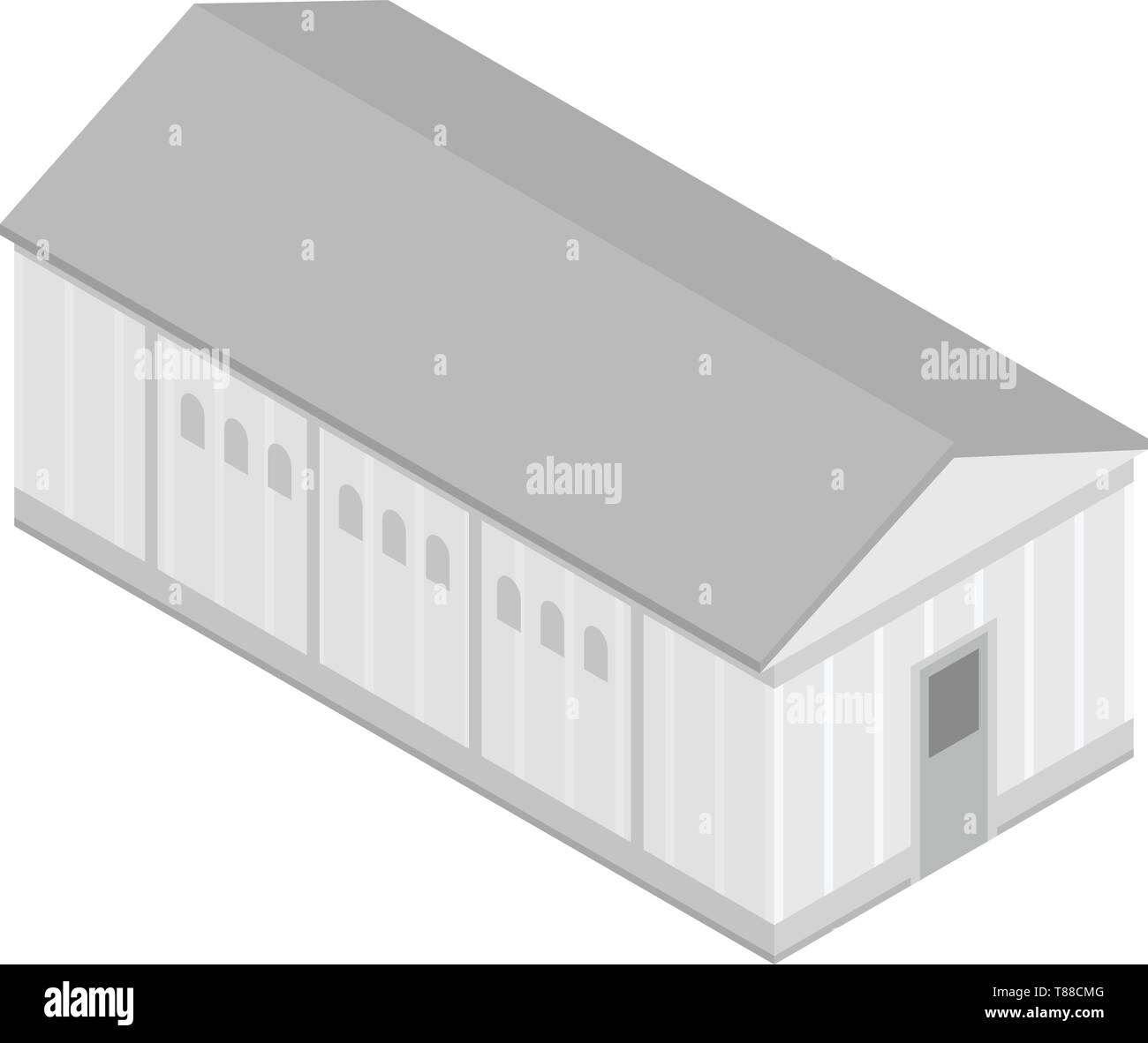Vector isometric illustration warehouse Black and White Stock Photos ...
