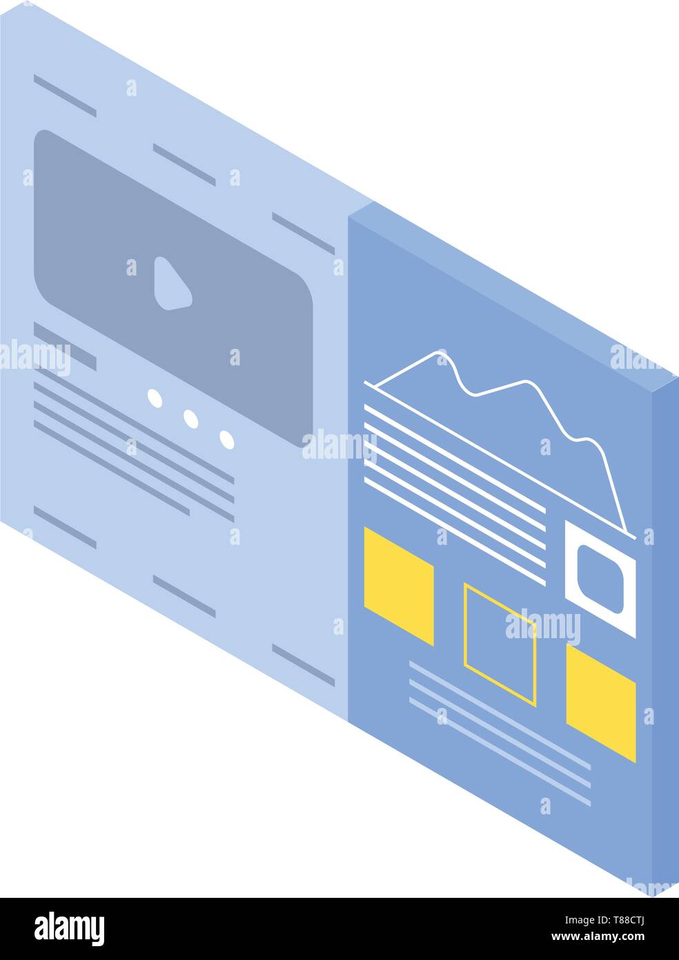 Futuristic graph icon, isometric style Stock Vector Image & Art - Alamy