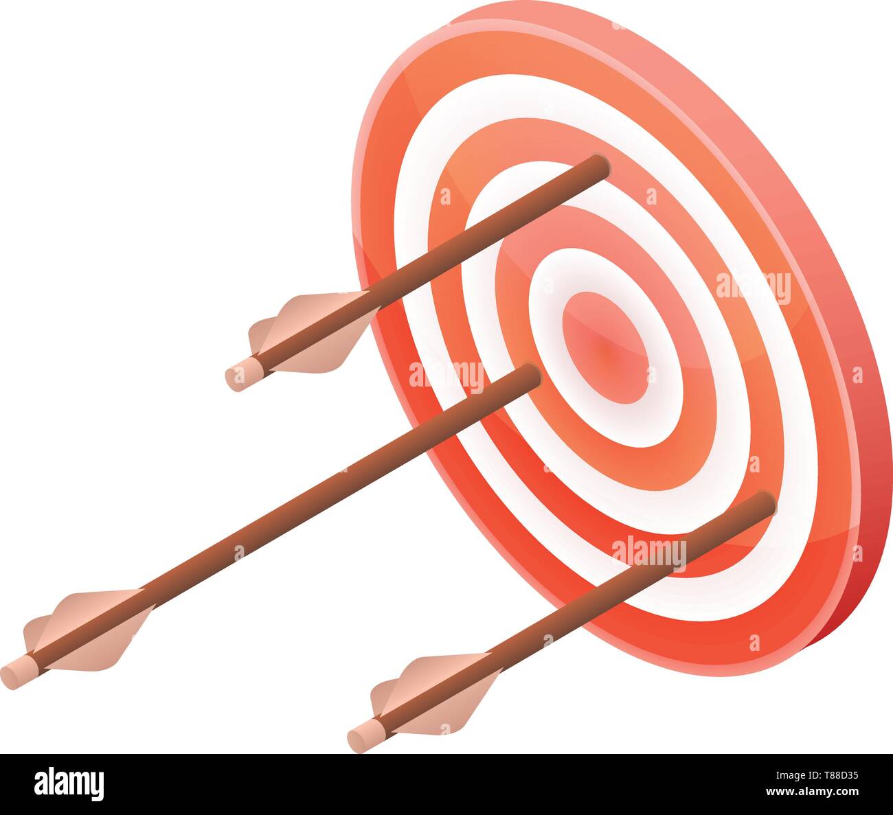 Red arch target icon, isometric style Stock Vector Image & Art - Alamy