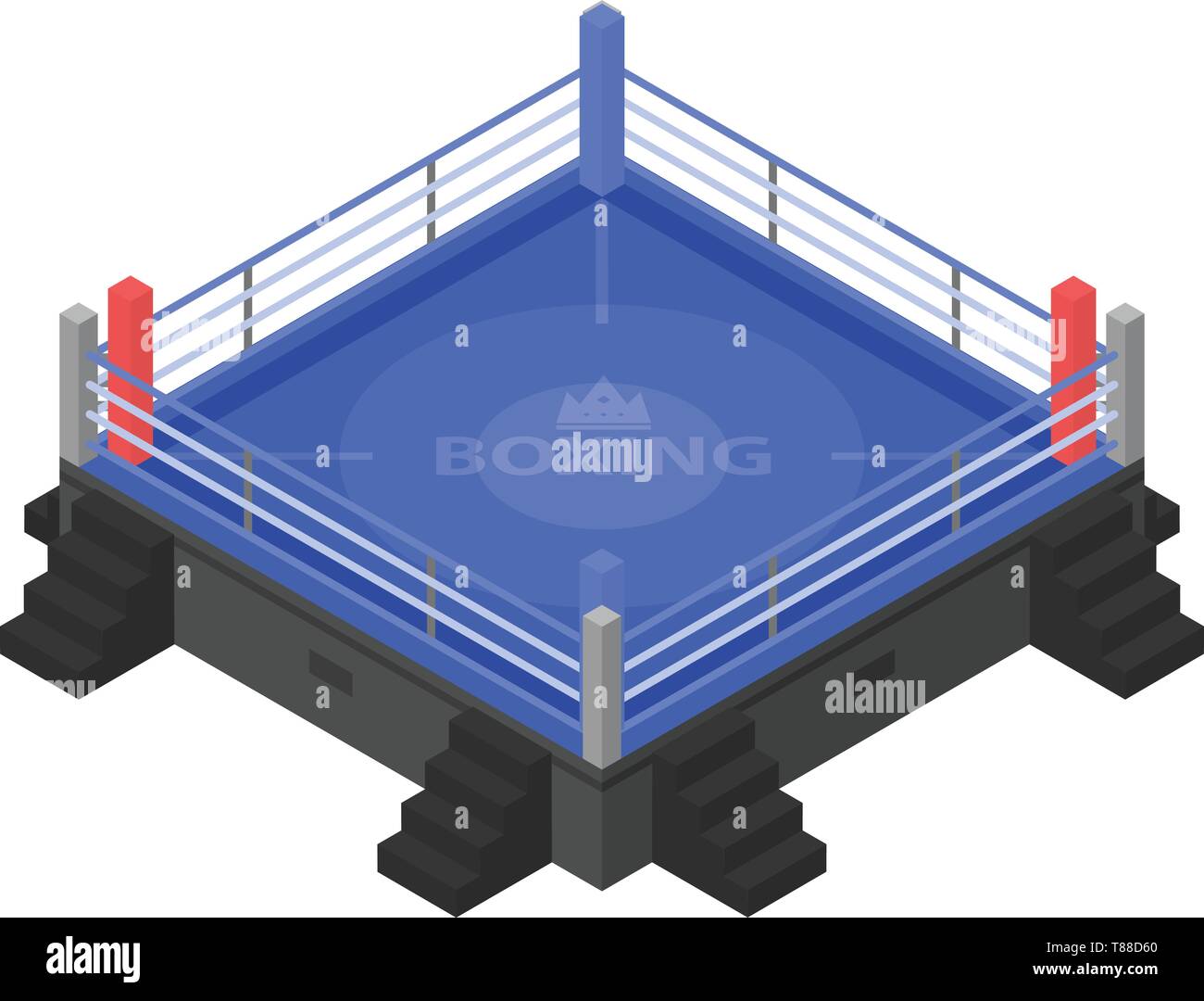 Modern boxing ring icon, isometric style Stock Vector Image & Art - Alamy