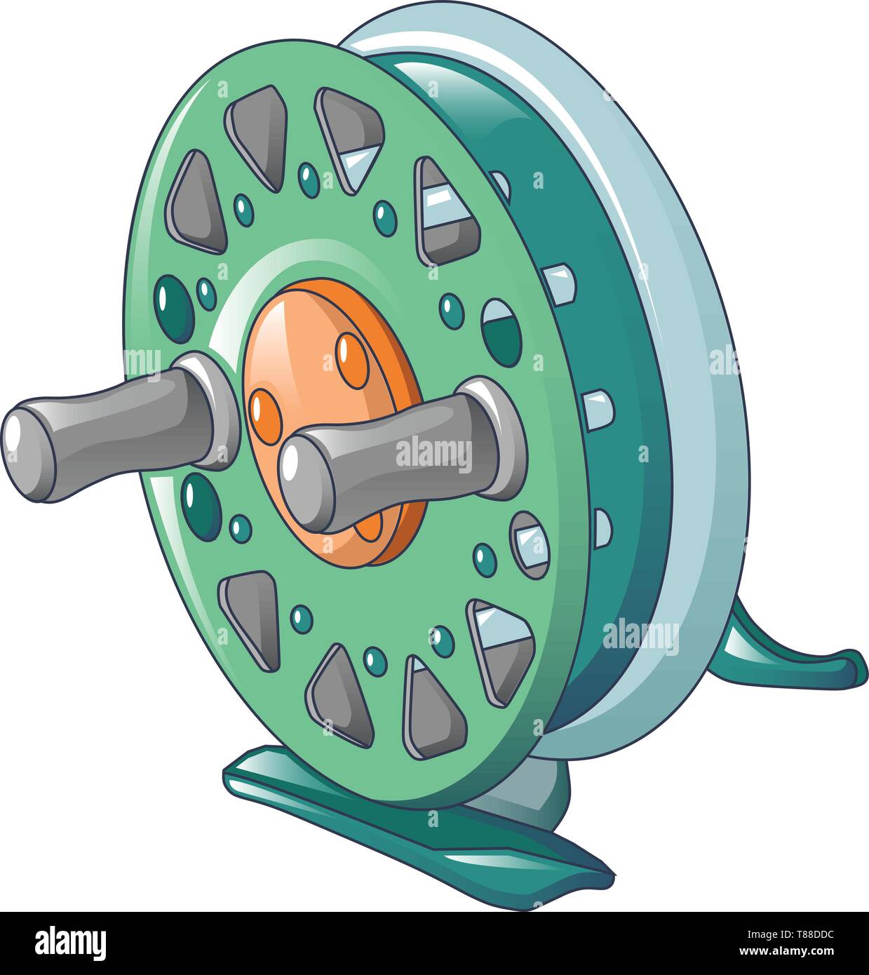 Round fishing coil icon, cartoon style Stock Vector Image & Art - Alamy