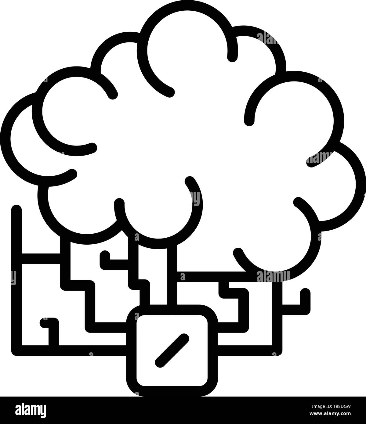 Ai brain intelligent technology Black and White Stock Photos & Images ...