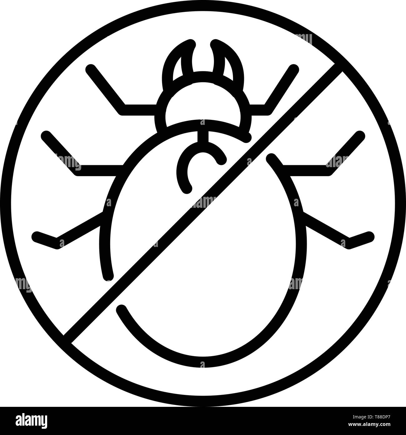 Infection mite icon outline hi-res stock photography and images - Alamy