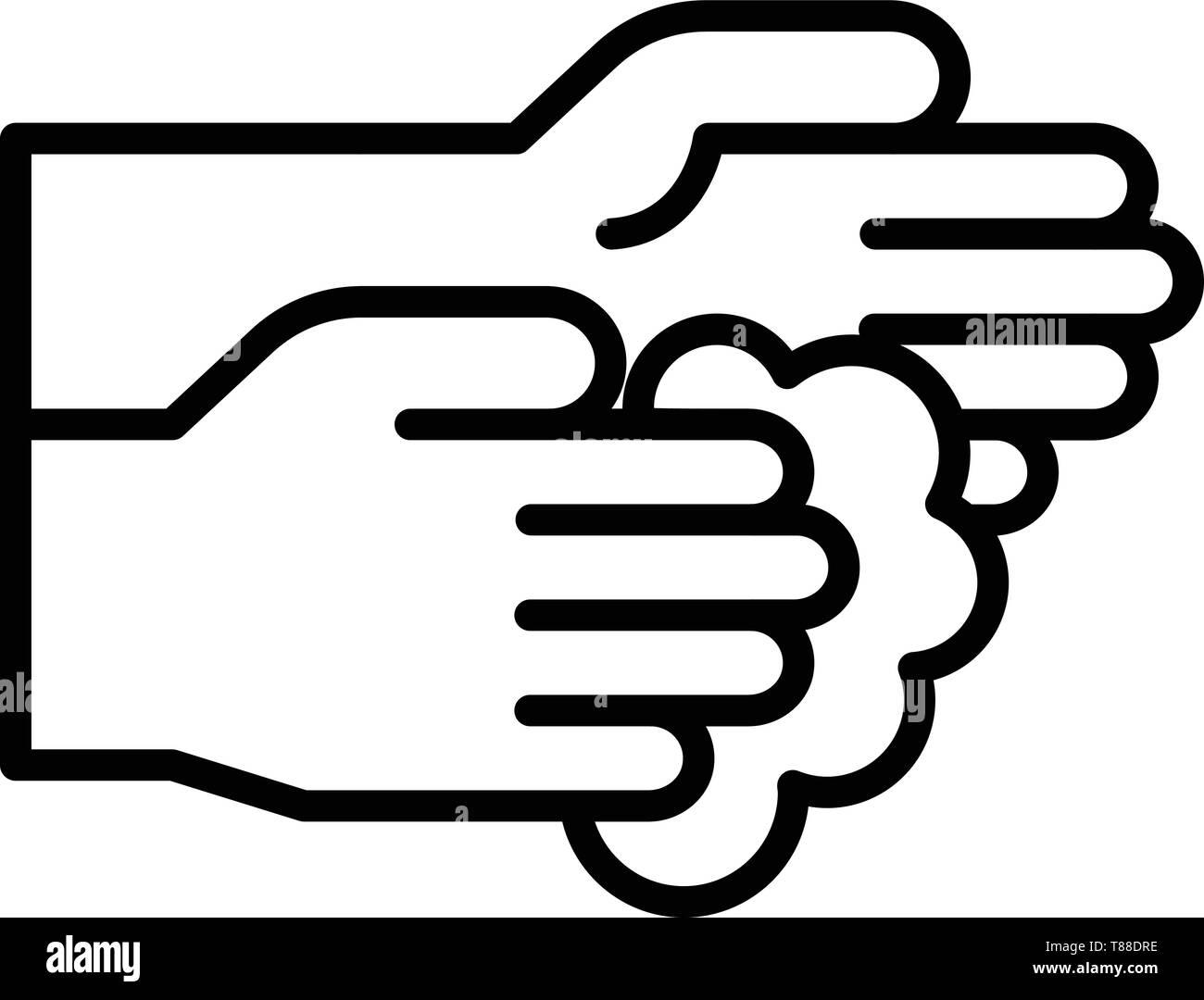 Wash hands icon, outline style Stock Vector Image & Art - Alamy