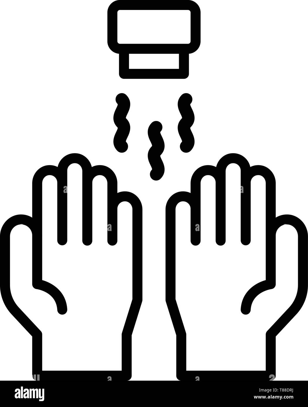Dry hands icon, outline style Stock Vector Image & Art - Alamy