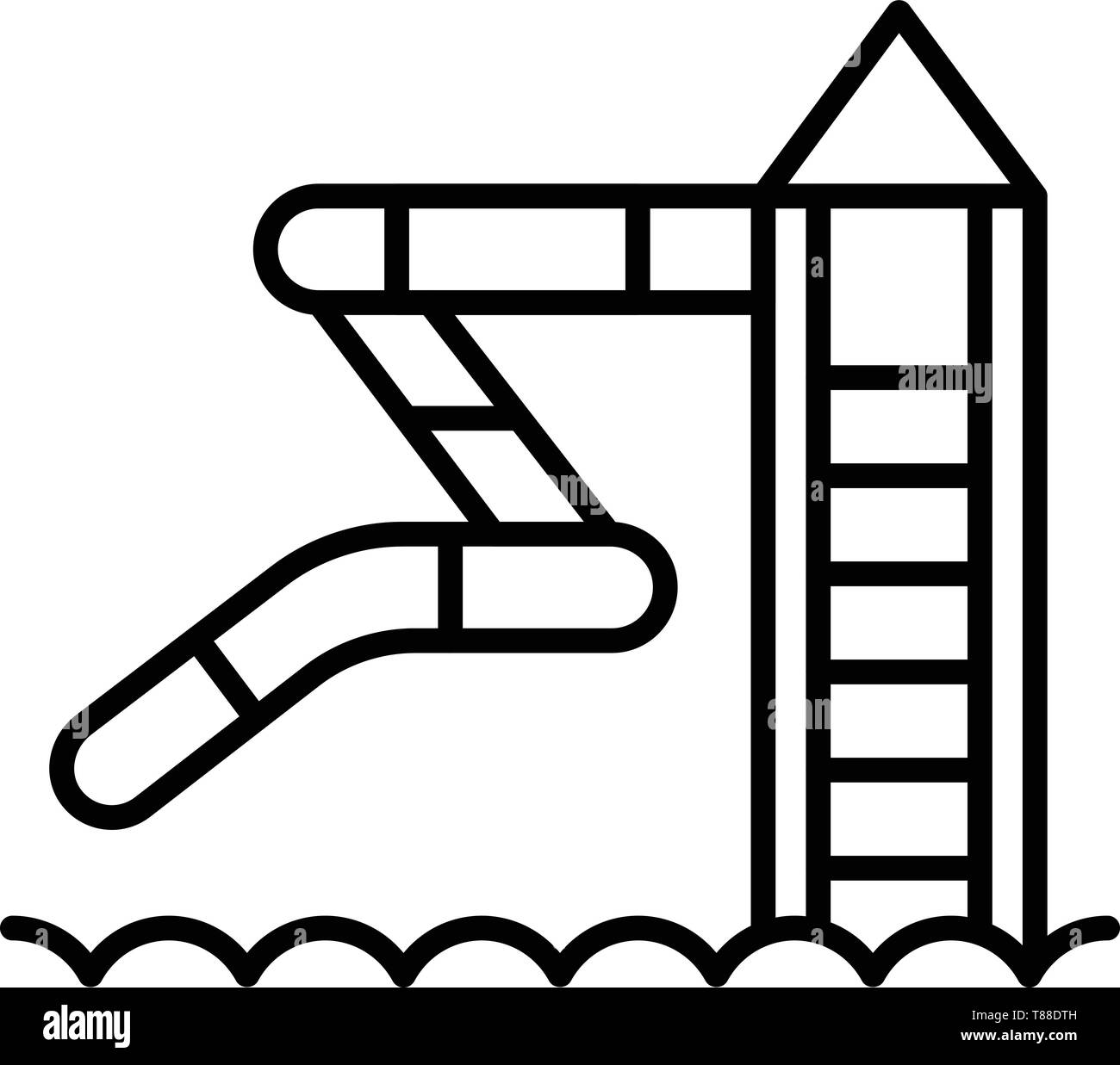 Children water park slide Black and White Stock Photos & Images - Alamy