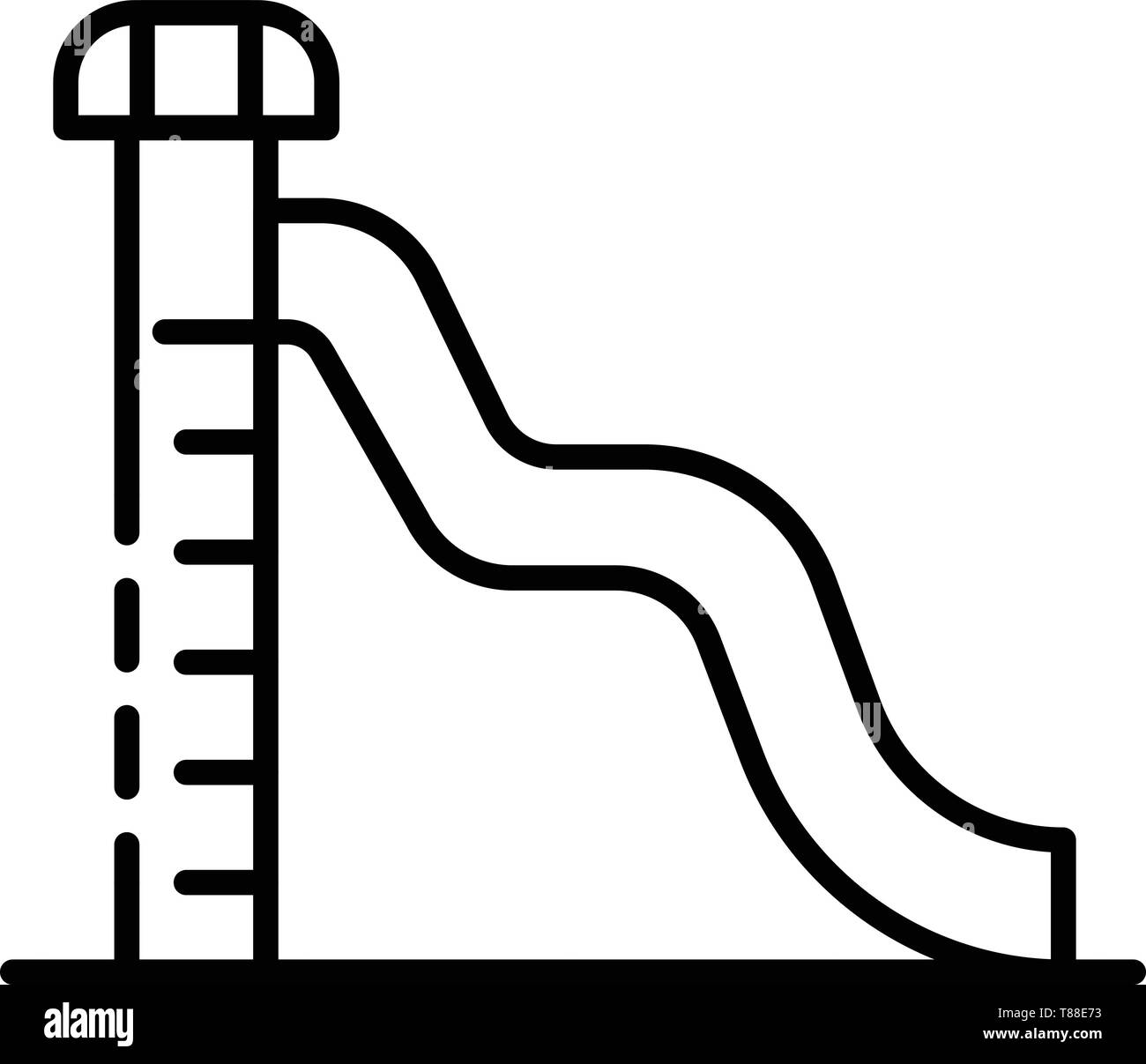 Big water slide icon, outline style Stock Vector Image & Art - Alamy