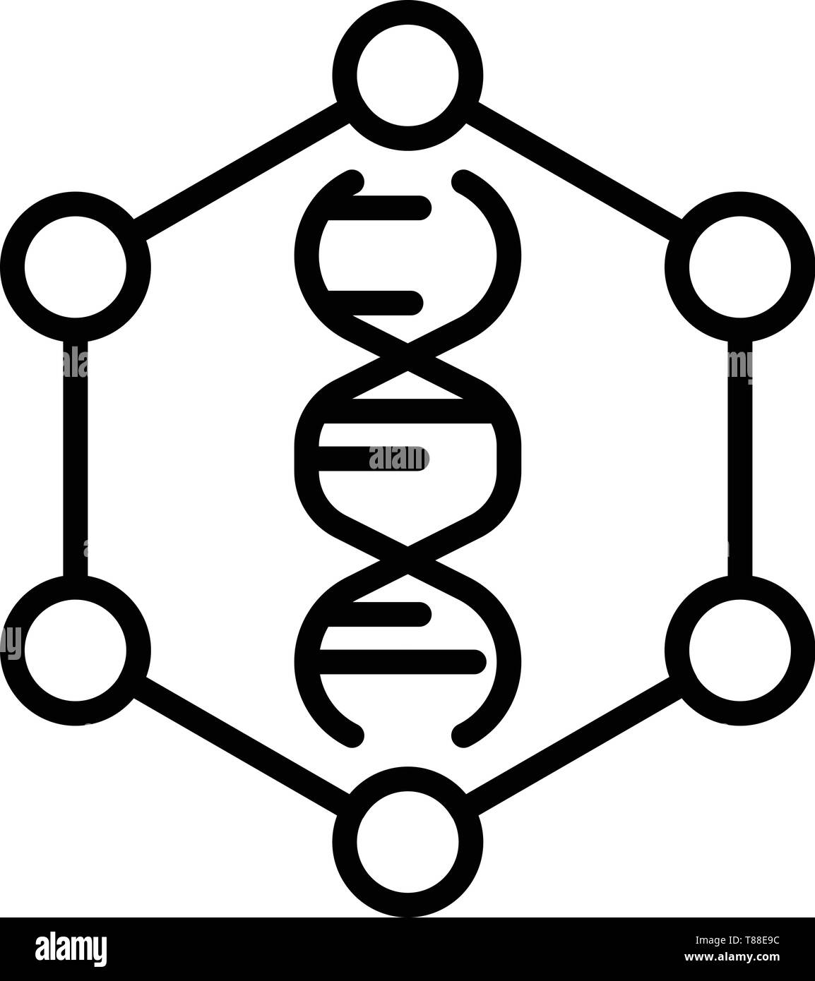 DNA molecules icon, outline style Stock Vector Image & Art - Alamy