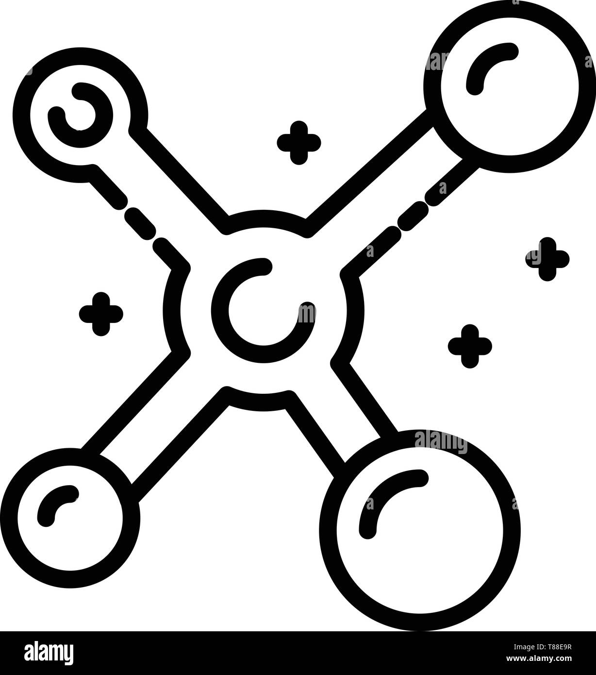 Molecules icon, outline style Stock Vector Image & Art - Alamy